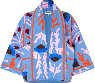 Lollys Laundry Femme, Blouses et Chemises, Bleu, Taille: 40 FR Kimonos