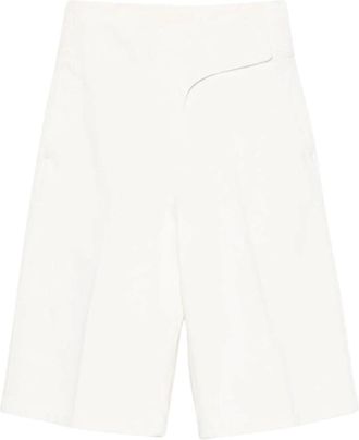 Ami Femme, Shorts, Beige, Taille: W25 Short Bermuda Ceintur&eacute; Enveloppant