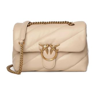 Pinko Pinko, Femme, Sacs, Beige, Taille: ONE Size Sacs bandouli&egrave;re