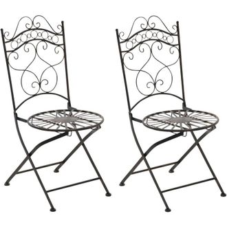 Clp Set 2 chaises ext&eacute;rieures D&eacute;tails de conception gracieux de diff&eacute;rentes couleurs faites &agrave; la main colore : Bronze