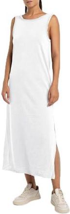 Replay Replay - robe en coton à manches courtes pour femmes, blanc 001 (blanc), XS