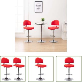 vidaXL vidaXL Barhocker Kunstleder - Barhocker 2 Stk. Rot Kunstleder