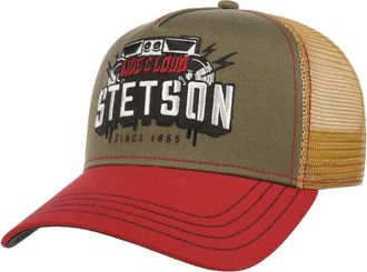 Stetson Festival Trucker Cap Herren Sommer Winter beige-rot One Size Small