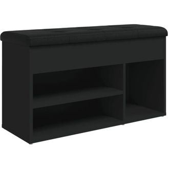 vidaXL Schuhbank Schwarz 82x32x45,5 cm Holzwerkstoff - Vidaxl