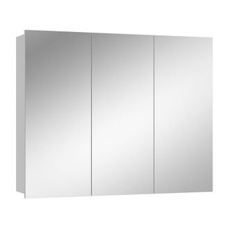 Vicco Armoire de toilette Sola, Blanc, 100 x 79.8 cm avec 3 portes