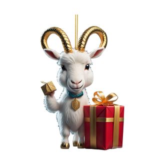 Generic Weihnachten Ziege Lustige Neutral Mini Ornamente Acryl Nette Schaf Vintage Anh&auml;nger Pastell Personalisierte Handwerk