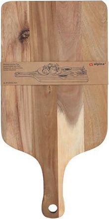 Alpina Schneidebrett Holz - Servierplatte und Holzbrett Küche - Schneidebrett Holz 37,5 x 23 cm - Käsebrett und Servierbrett für Tapas - Holzschneidebrett Ro