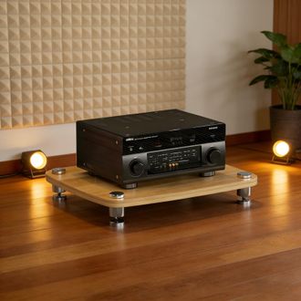 Generic HiFi Regal Niedriges AV-Medienregal, 4-stufiges Stereo-St&auml;nder- und Racksystem mit sto&szlig;d&auml;mpfenden F&uuml;&szlig;en, Audio-Rack for DVD-Player/Spielkonsole/TV-Box