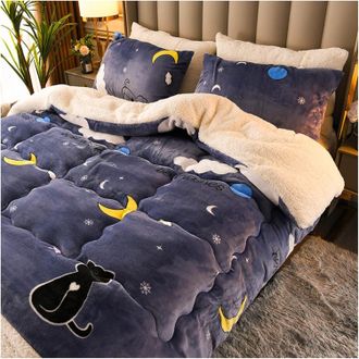 Generic Dicke Steppdecke Bunt Winterdecke 220x240 Pl&uuml;sch Flauschige Kaschmir-Steppdecken Kaschmir Steppdecke Winter Bettdecke Kaschmir Quilt(B,150x200cm(2.5kg