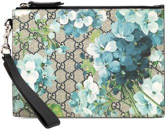 Gucci Clutches - GG Supreme Blooms Clutch - Gr. unisize - in Blau - f&uuml;r Damen