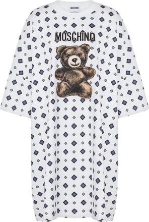 Moschino Femme, Robes, Multicolore, Taille: 36 FR Teddy Bear cotton jersey dress