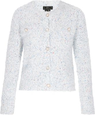 Faina Strickjacke Frauen wei&szlig; mehrfarbig