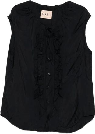 Plan C Plan C, Femme, Tops, Noir, Taille: 40 FR D&eacute;bardeurs