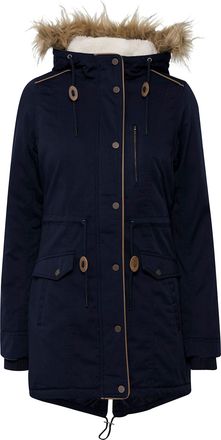Oxmo Anna Damen Winterparka Parka Mantel mit Fellkapuze und Teddy-Futter, Größe:L, Farbe:INSIGNIA B (791991)