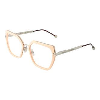 Philipp Plein Femme, Accessoires, Beige, Taille: ONE Size Montures Optiques en M&eacute;tal et Plastique Rose