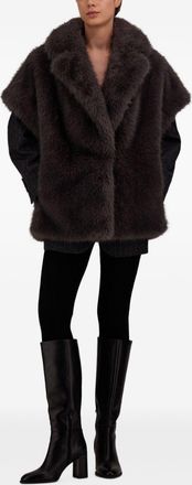 Herno Faux-Fur Lapel Vest - Grey