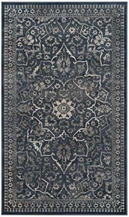 Safavieh Tapis Traditionnel Pour Salon, Salle à manger, Chambre à coucher - Vintage Collection, Tapis à poil court, Bleu et gris clair, 99 X 170 cm