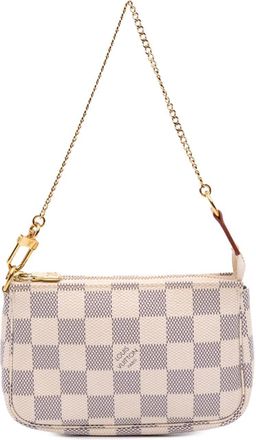 Louis Vuitton Crossbody Bags - Damier Azur Mini Pochette Accessoires - Gr. unisize - in Wei&szlig; - f&uuml;r Damen