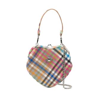 Vivienne Westwood Femme, Sacs, Multicolore, Taille: ONE Size Belle Heart Frame Heather Check