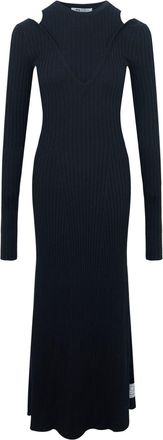 Ports 1961 Midikleid mit Cut-Outs - Schwarz