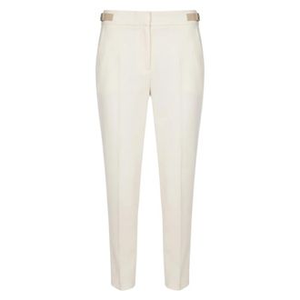 Max Mara Pantalon Acino Slim - Femme - Pantalons - Blanc - Taille: 36 FR