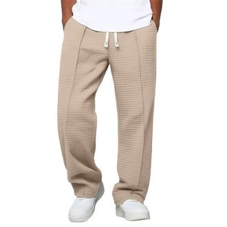 Generic Pantalon de jogging fin pour homme, coupe droite, pantalon de surv&ecirc;tement avec cordon de serrage et taille &eacute;lastique, jambe droite, pantalon de surv&ecirc;t