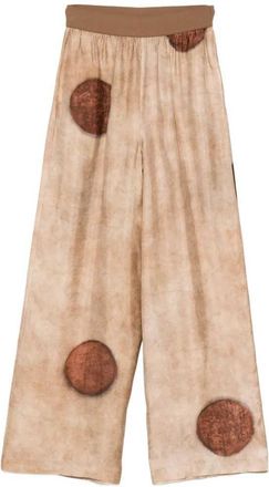 Uma Wang Pantalon violet imprim&eacute; &agrave; pois