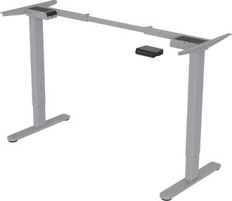 SVITA DOBON Schreibtisch-Gestell elektrisch für Tischplatte höhenverstellbare Tischbeine Memory-Funktion Doppel-Motor Metall Grau