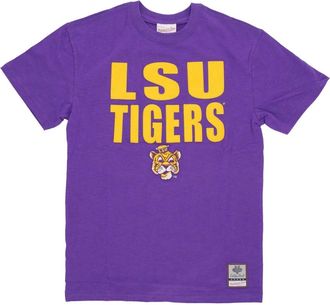 Mitchell & Ness LSU Tigers Basketball Team Tee - - Tops - Herren - Blau - XL