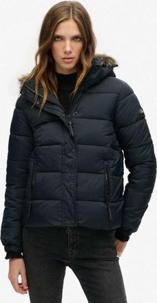 Superdry Veste courte à capuche intermédiaire - Noir de jais