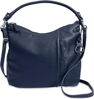 Saddler Julia Sac &agrave; bandouli&egrave;re en cuir v&eacute;ritable de qualit&eacute; sup&eacute;rieure avec poign&eacute;e d&eacute;paule et bandouli&egrave;re, design spacieux zipp&eacute;, poche avant zipp&eacute;e et int&eacute;