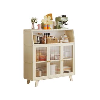 Generic Freistehendes Sideboard, h&ouml;lzerne Kaffeebartheke, ger&auml;umiger K&uuml;chenschrank mit Arbeitsfl&auml;che, geeignet for Wohnzimmer und Eingangsbereich(Color1,98x32