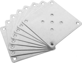 DOITOOL 8 St&uuml;ck M&ouml;belbein Befestigungsplatten Flach 10x10cm 5 Loch Stahl Montageplatten f&uuml;r M&ouml;belreparatur Stabile Verbindung f&uuml;r Sofabeine und M&ouml;belbeine Hei