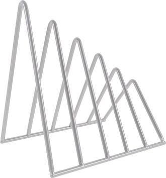 BESTONZON Mehrzweck Buchst&uuml;tze aus Eisen Vinyl Schallplattenhalter Platzsparender Tisch Organizer f&uuml;r B&uuml;ro und Zuhause Grauer Dreieck Buchhalter