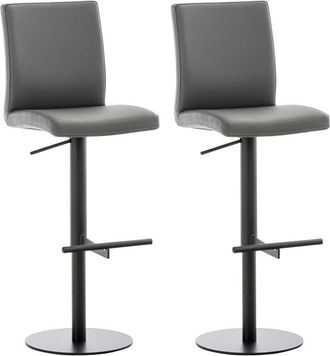 Clp 2er Set Barhocker Cadiz Kunstlederbezug schwarz grau