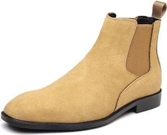 Generic Bottes Chelsea pour Hommes en Faux su&egrave;de, Bottes d&eacute;contract&eacute;es habill&eacute;es &agrave; Enfiler, Bottines styl&eacute;es et Confortables en Cuir PU pour Affaires, Travail