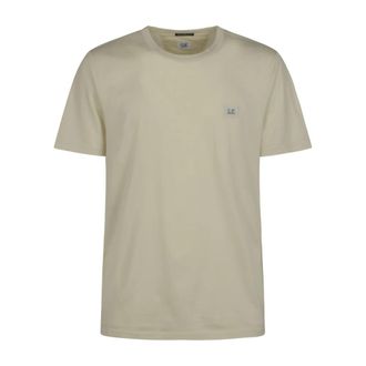C.P. Company Mercerisiertes Jersey 70/2 Gasato Kurzarm Patch T-Shirt - - Tops - Herren - Beige - S