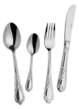 Mulex 200213/0/30 Rococo Besteckset, Edelstahl 18/0 Nickelfrei, Silber