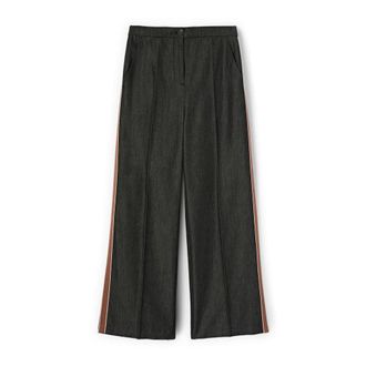 Motivi Palazzo-Hose mit seitlichen Streifen - - Trousers - Damen - Grau - 2XS