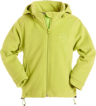 BMS Fleecejacke mit abnehmbarer Kapuze, Limette, Größe 134