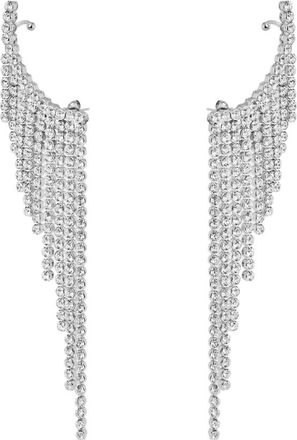 Paco Rabanne Femme, Accessoires, Gris, Taille: ONE Size Boucles doreilles en cristal