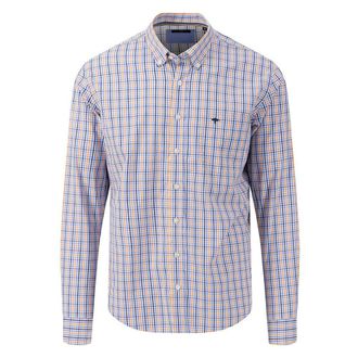 Fynch-Hatton Lässiges Button-Down-Hemd mit stilvollen Karomuster Papaya / 3XL