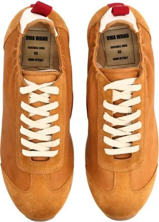 Uma Wang Leather Mixed-Material Sneaker - Brown