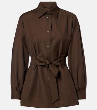 Max Mara Hemdjacke aus Schurwolle
