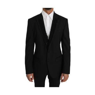 Dolce & Gabbana Schwarzer Martini Torrero Blazer - - Jackets - Herren - Schwarzk - L