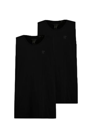 JP1880 Herren Dp Tanktop, Mittelgrau Melange, 5XL Große Größen EU