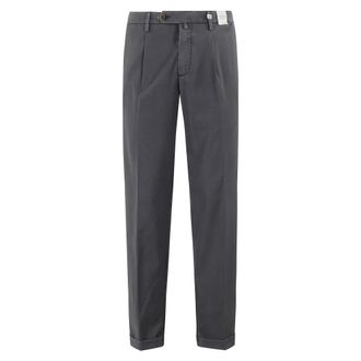 Myths Blaue Woll-Chinohose mit Taschen - - Trousers - Herren - Grau - 2XL