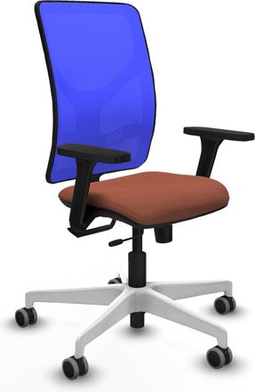 Piqueras y Crespo Schreibtischstuhl mit Rollen aus Silikon, mit 3D-Armen, h&ouml;henverstellbare Lendenwirbelst&uuml;tze, ausgestattet mit Syncro/Translack und Schneideschaum, Bl