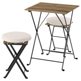 IKEA T&Auml;RN&Ouml; Tisch + 2 Hocker/au&szlig;en