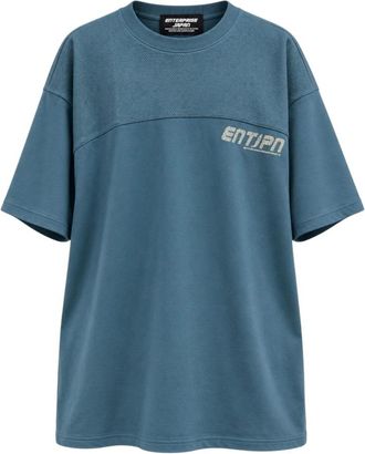 Enterprise Japan T-shirt Col Rond en Coton SS Planet - Homme - Tops - Bleu - Taille: M